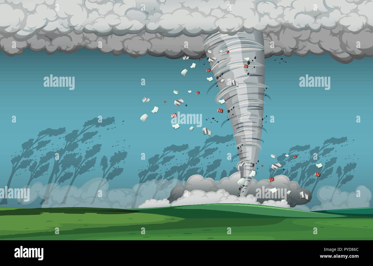 A cyclone in nature illustration Stock Vector Image & Art - Alamy