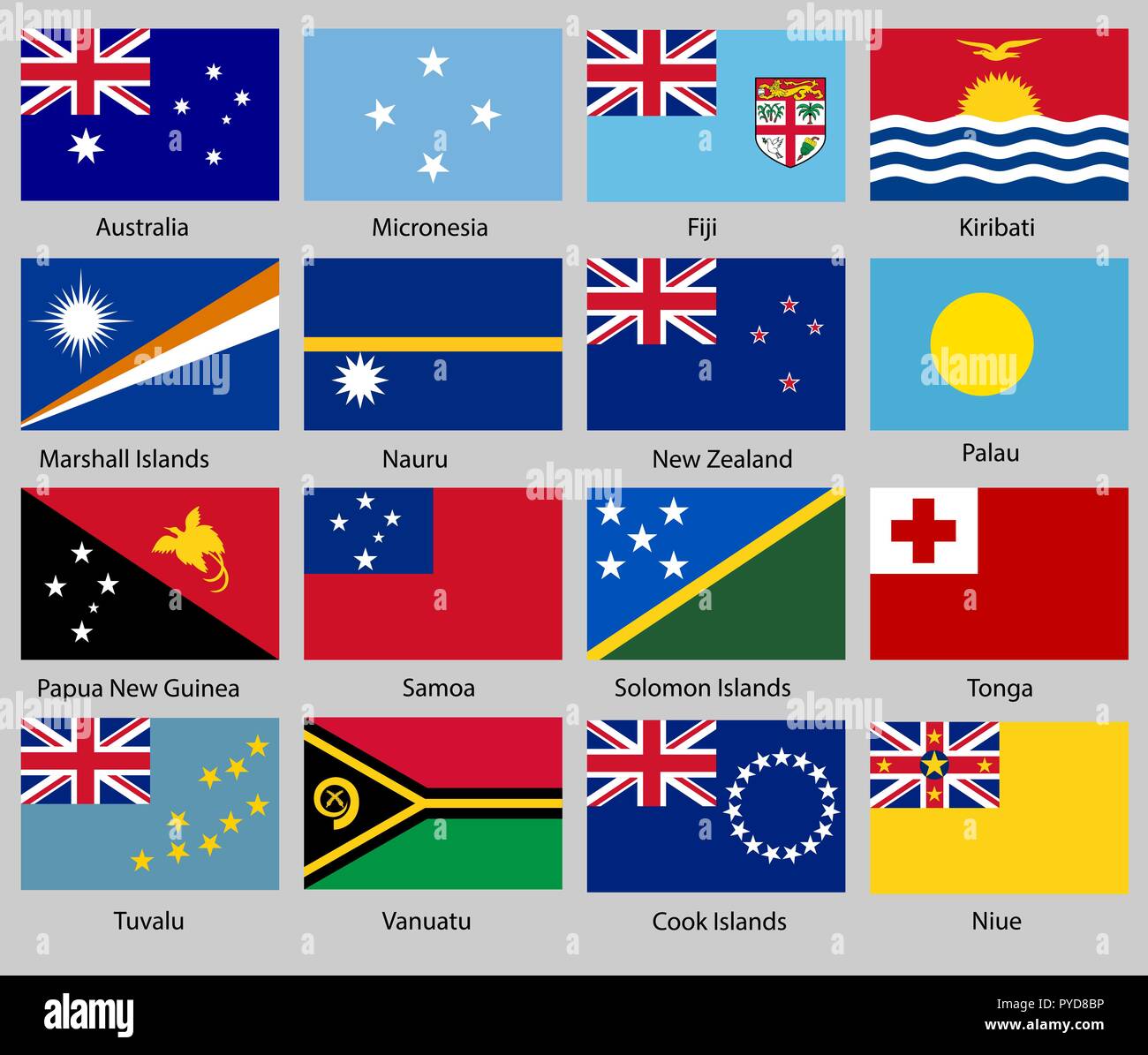 Flags of oceania hi-res stock photography and images - Alamy