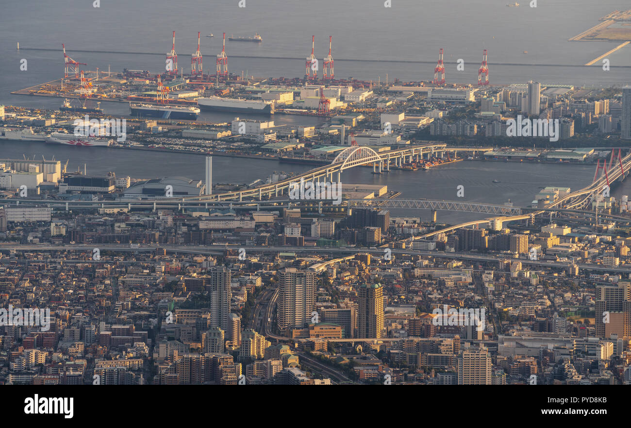 Japan skyline, Kobe and Osaka cityscape Stock Photo - Alamy