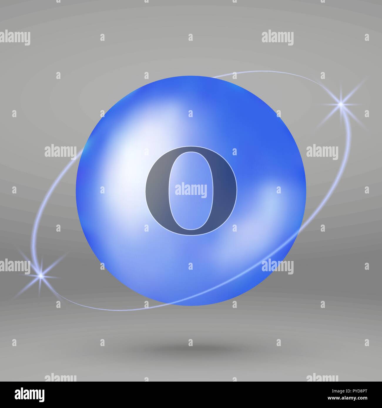 Oxygen icon. mineral drop pill capsule. Mineral complex design Stock ...