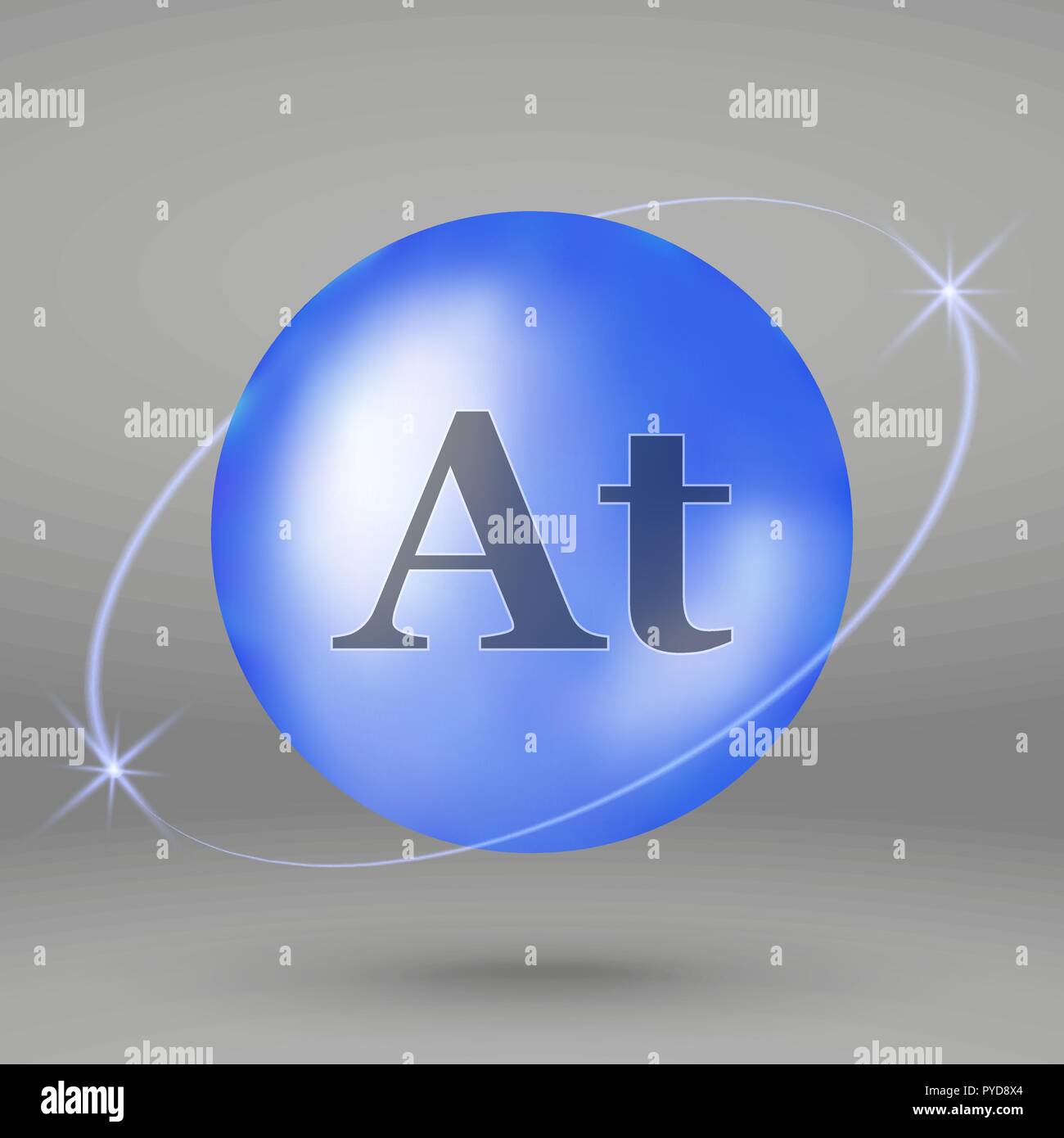 Astatine icon. mineral drop pill capsule. Mineral complex design Stock ...