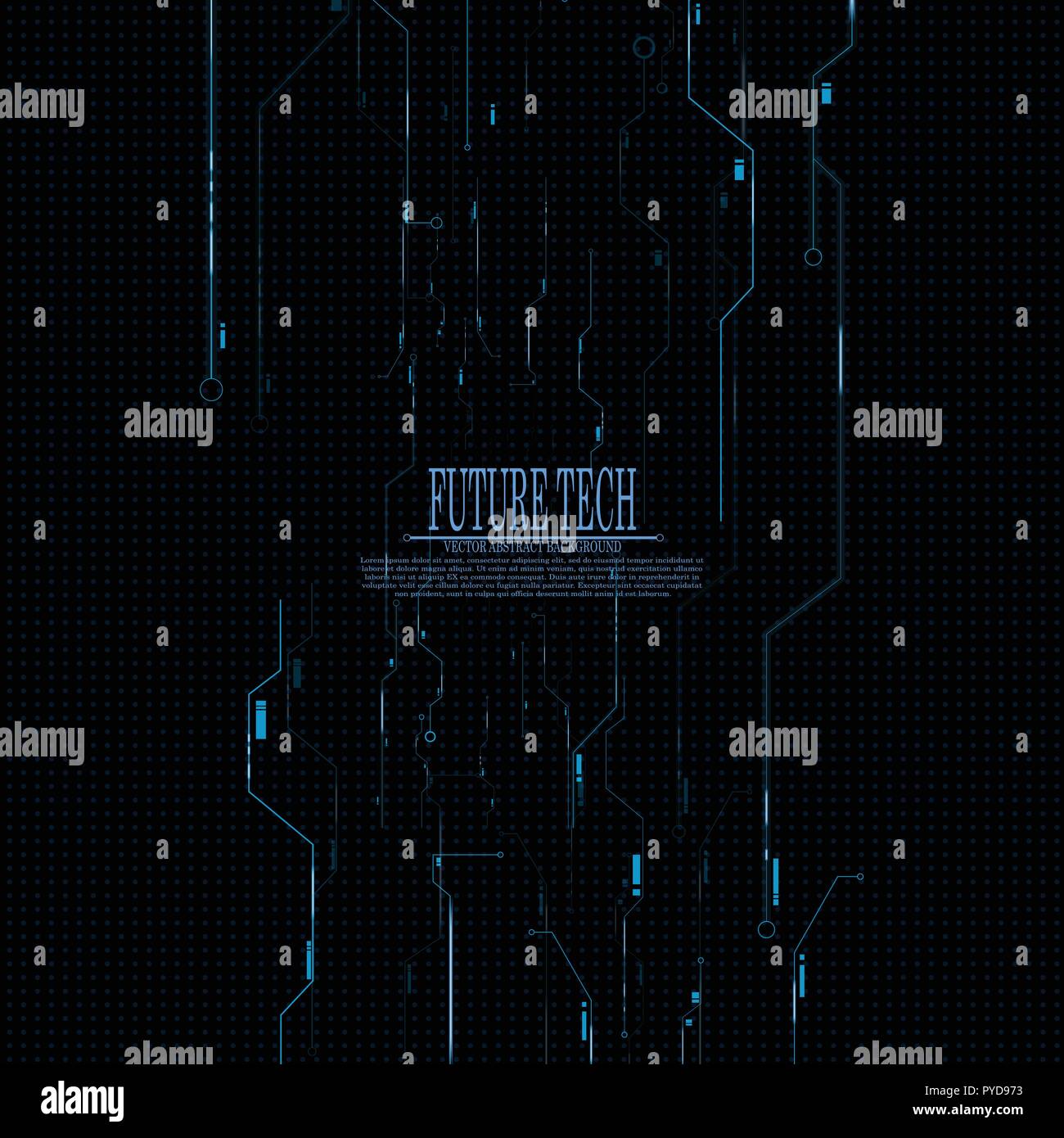 Vector abstract black future tech circuit background, future tech Stock ...