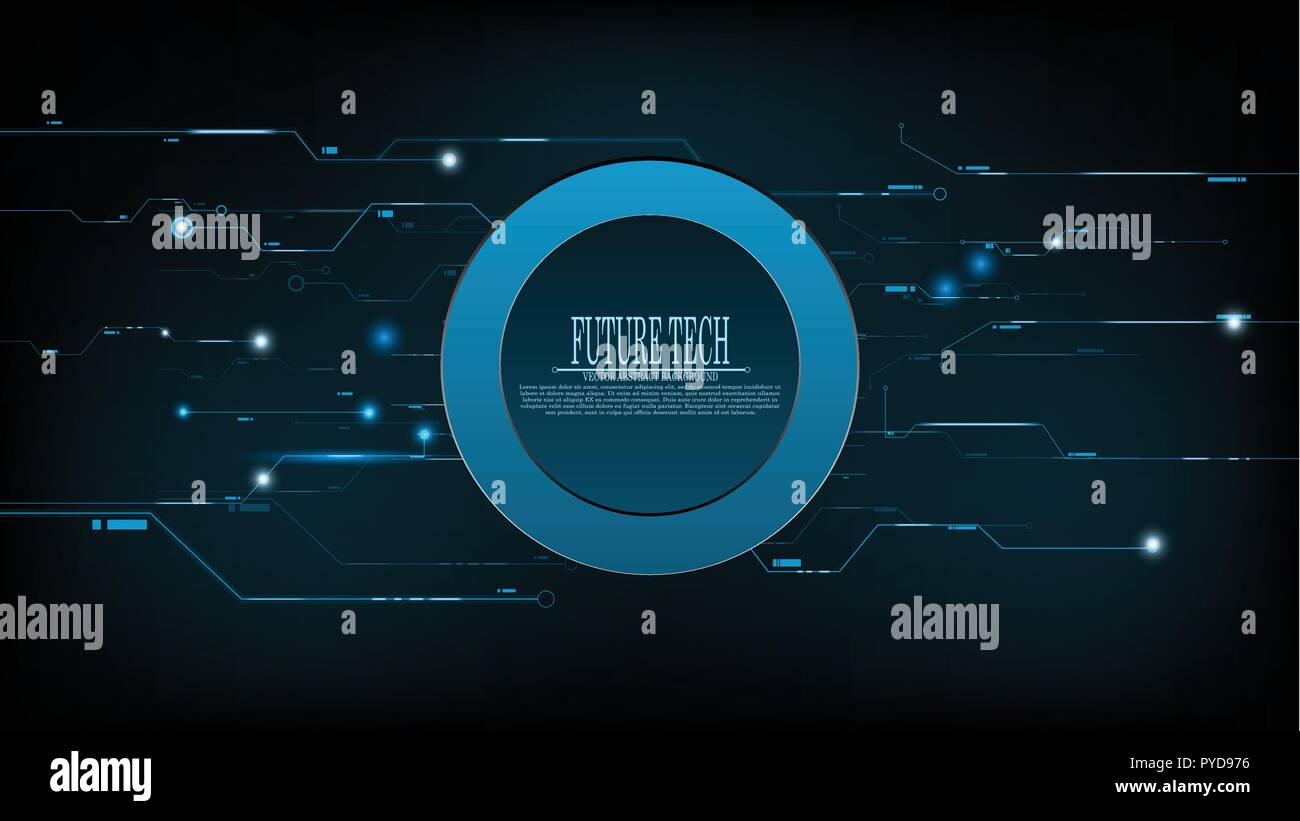 Vector abstract blue future tech circuit background, future tech Stock ...