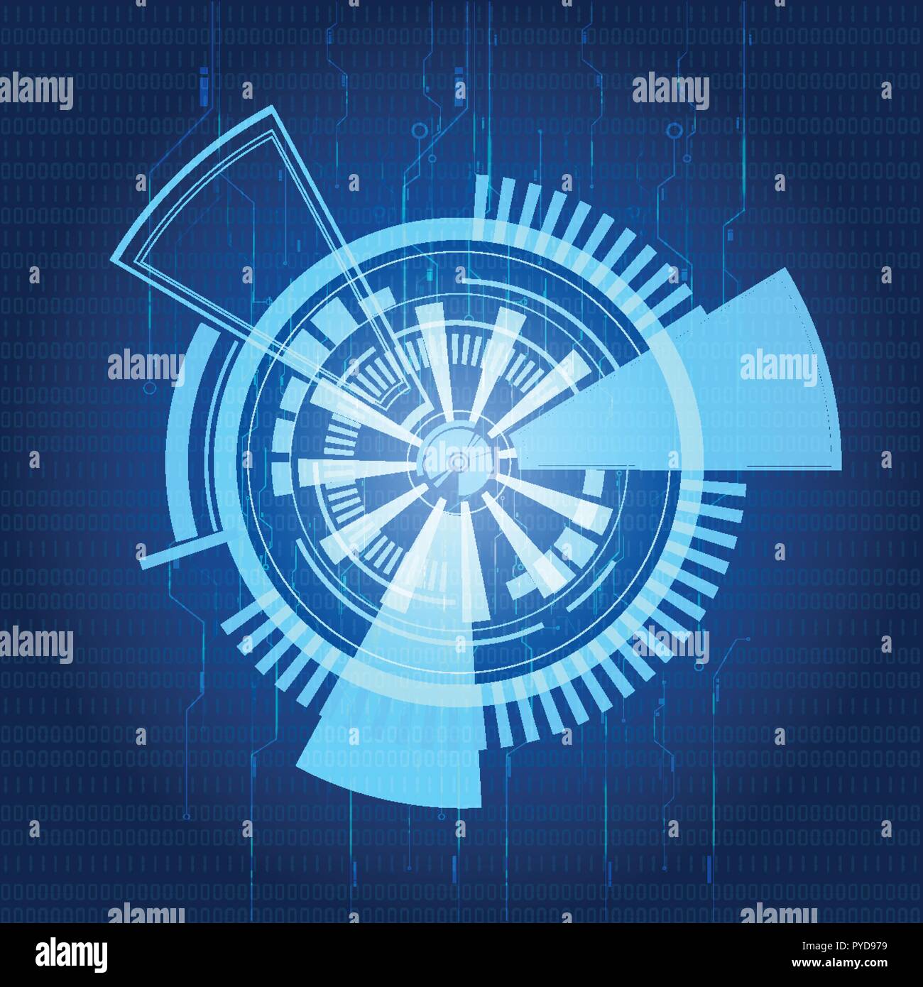 Vector abstract blue technology button design element Stock Vector ...