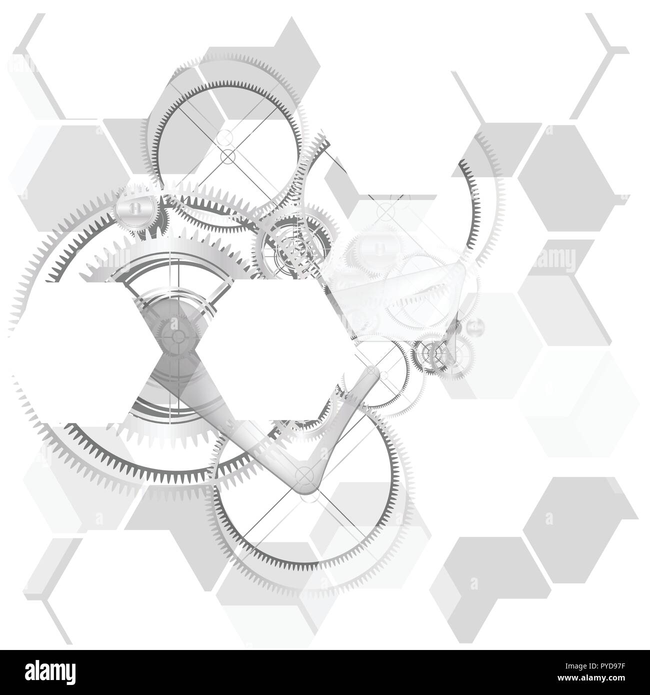 Vector abstract hexagonal technology gear backgrounds Stock Vector Image & Art - Alamy