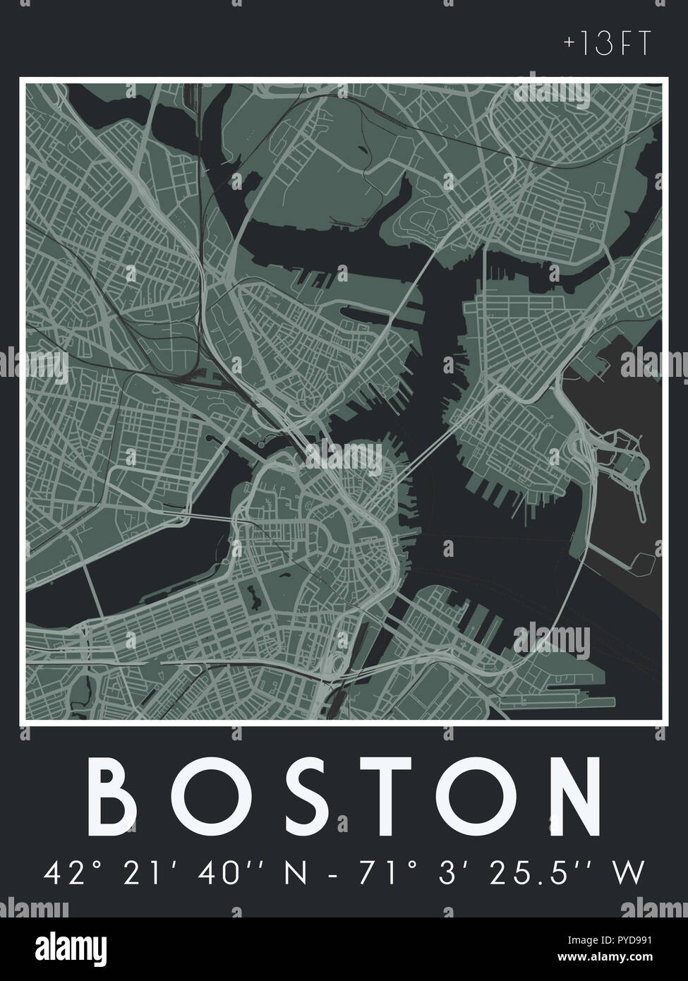Map Of Boston High Resolution Stock Photography and Images - Alamy