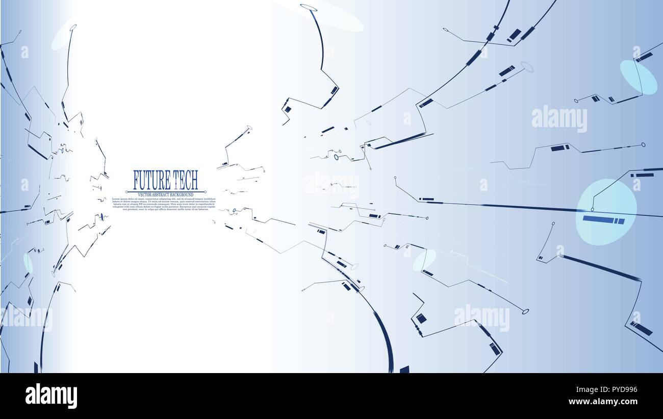 Vector abstract perspective future tech circuit background, future tech ...