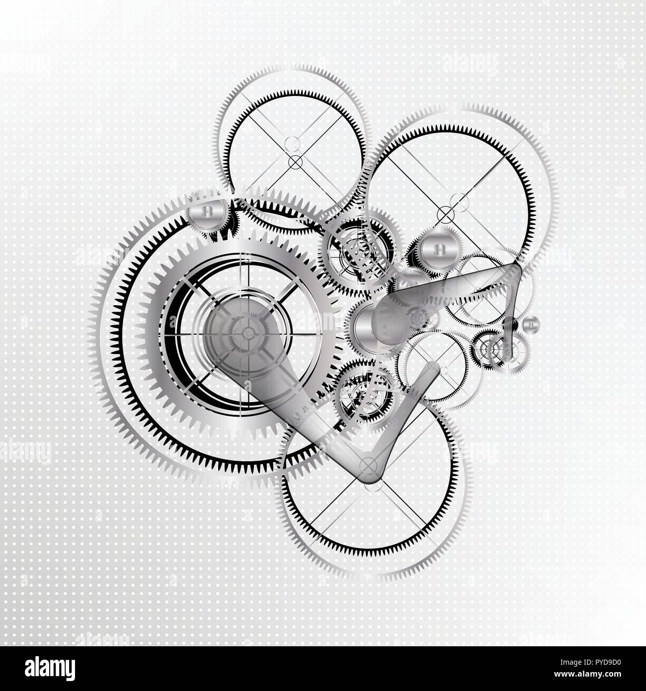 Vector technological mechanic gear background Stock Vector Image & Art ...