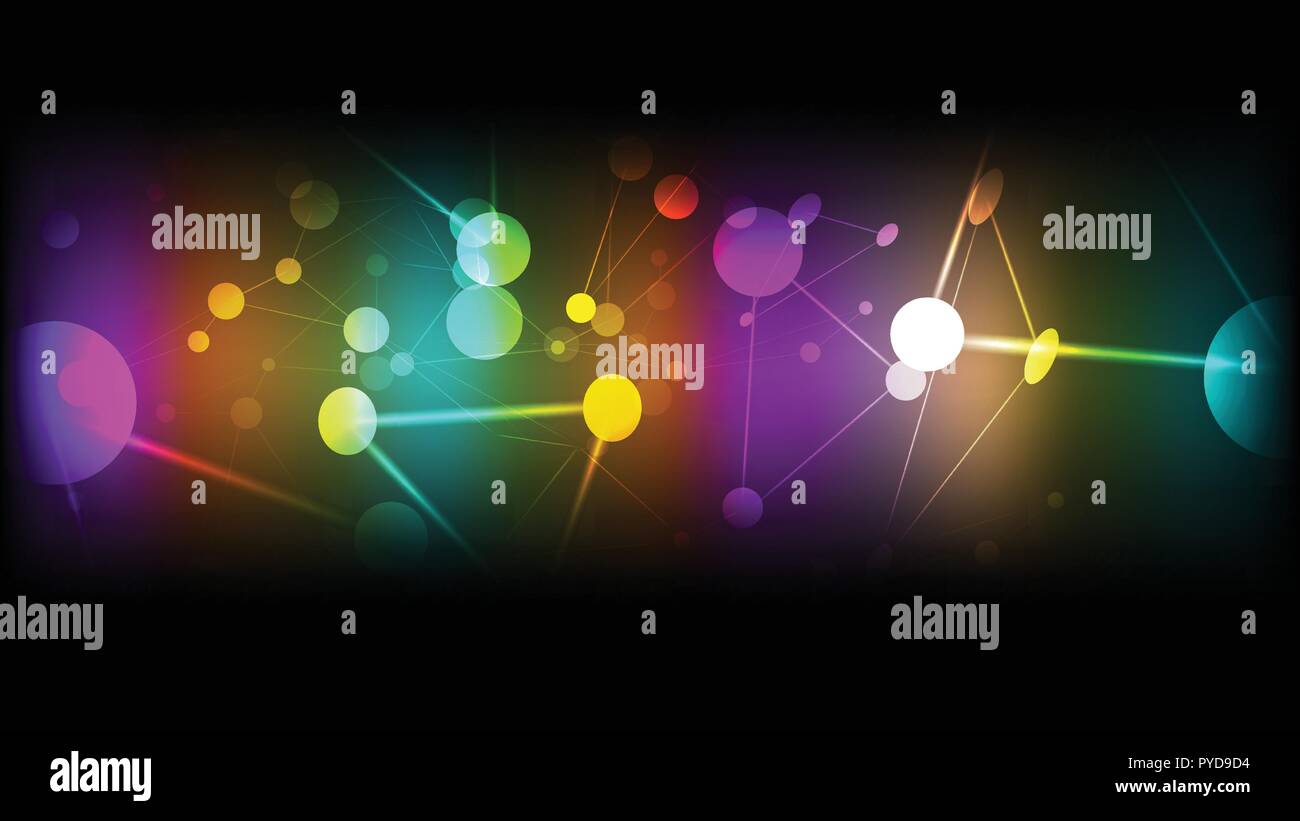 Vector abstract technological colorful cell background design Stock ...
