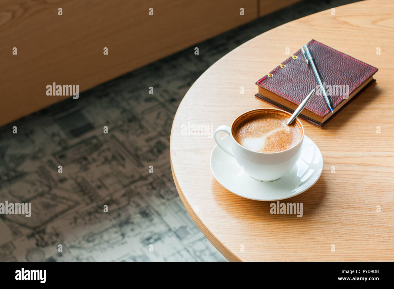 Espresso cup pen table hi-res stock photography and images - Alamy