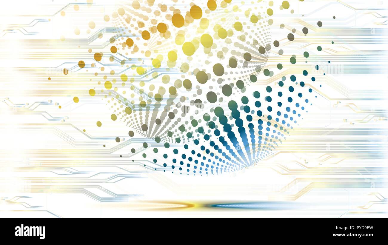 Vector abstract technological colorful global background design Stock ...