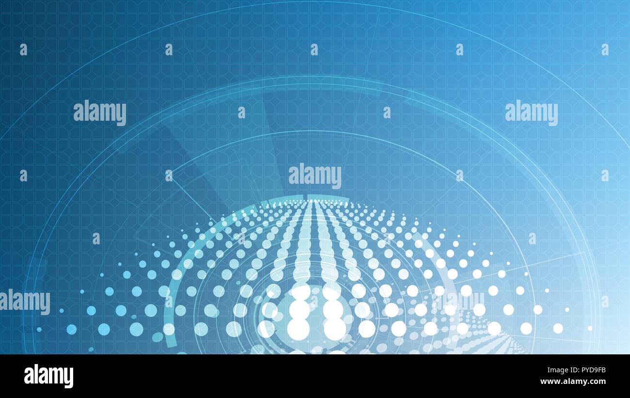 Vector abstract technological global signal background design Stock ...