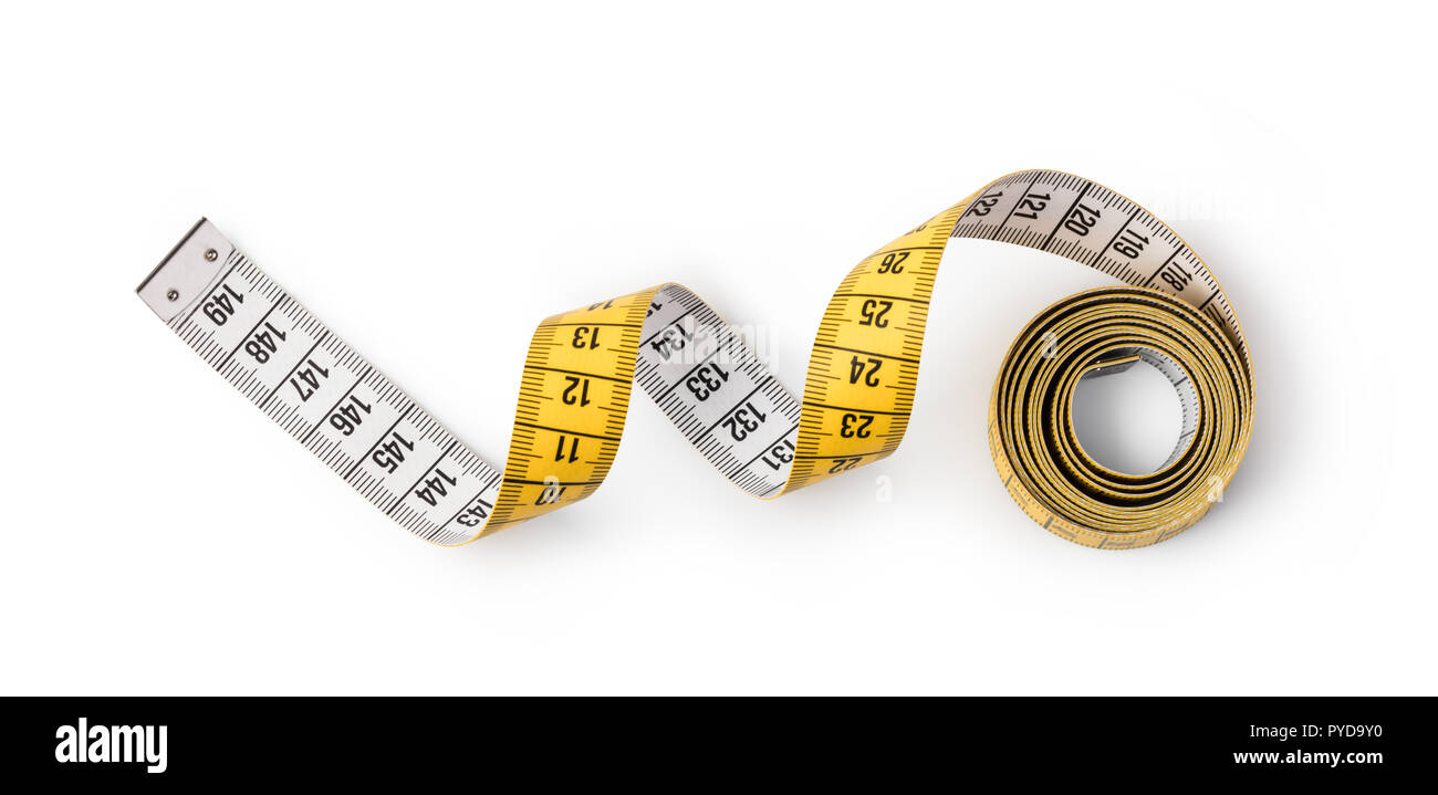 Tape measure isolated on white background Stock Photo - Alamy