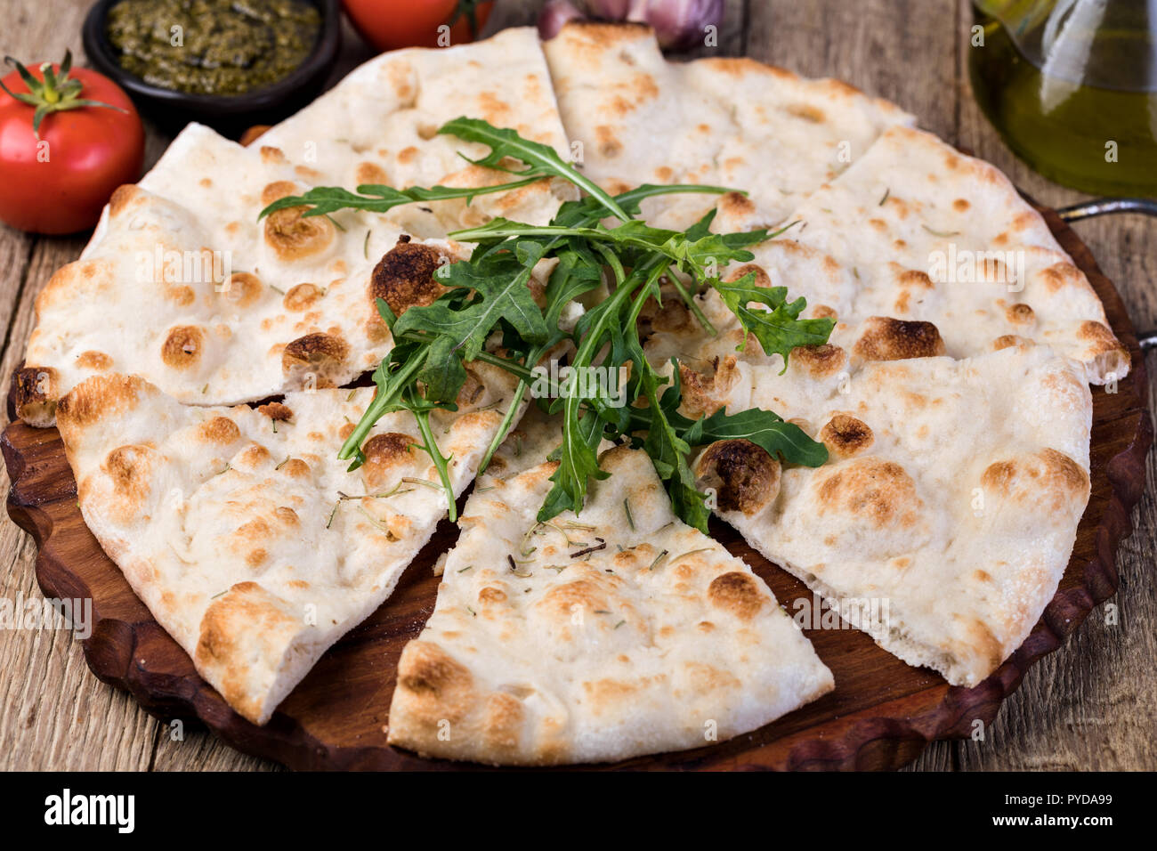 Traditional Italian focaccia bread Stock Photo - Alamy
