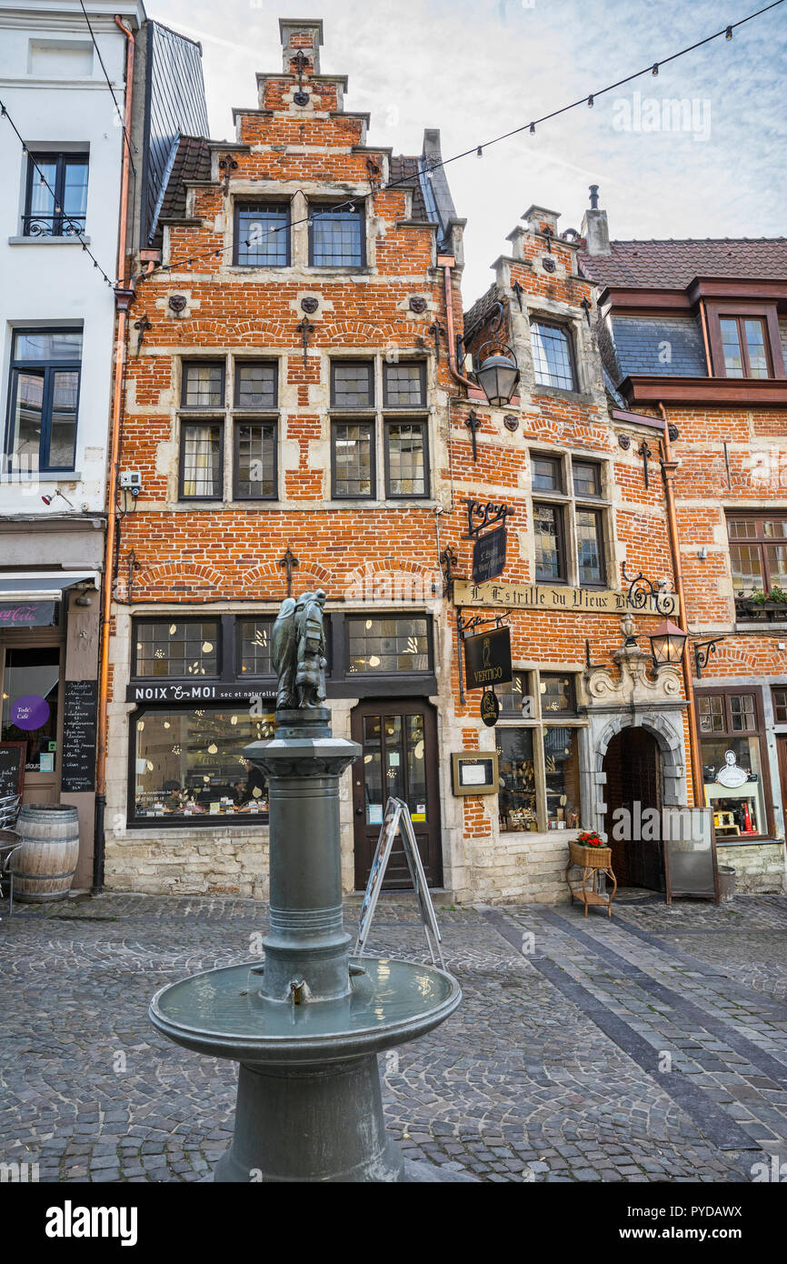 Bruxelles architecture, Sablon district Stock Photo - Alamy