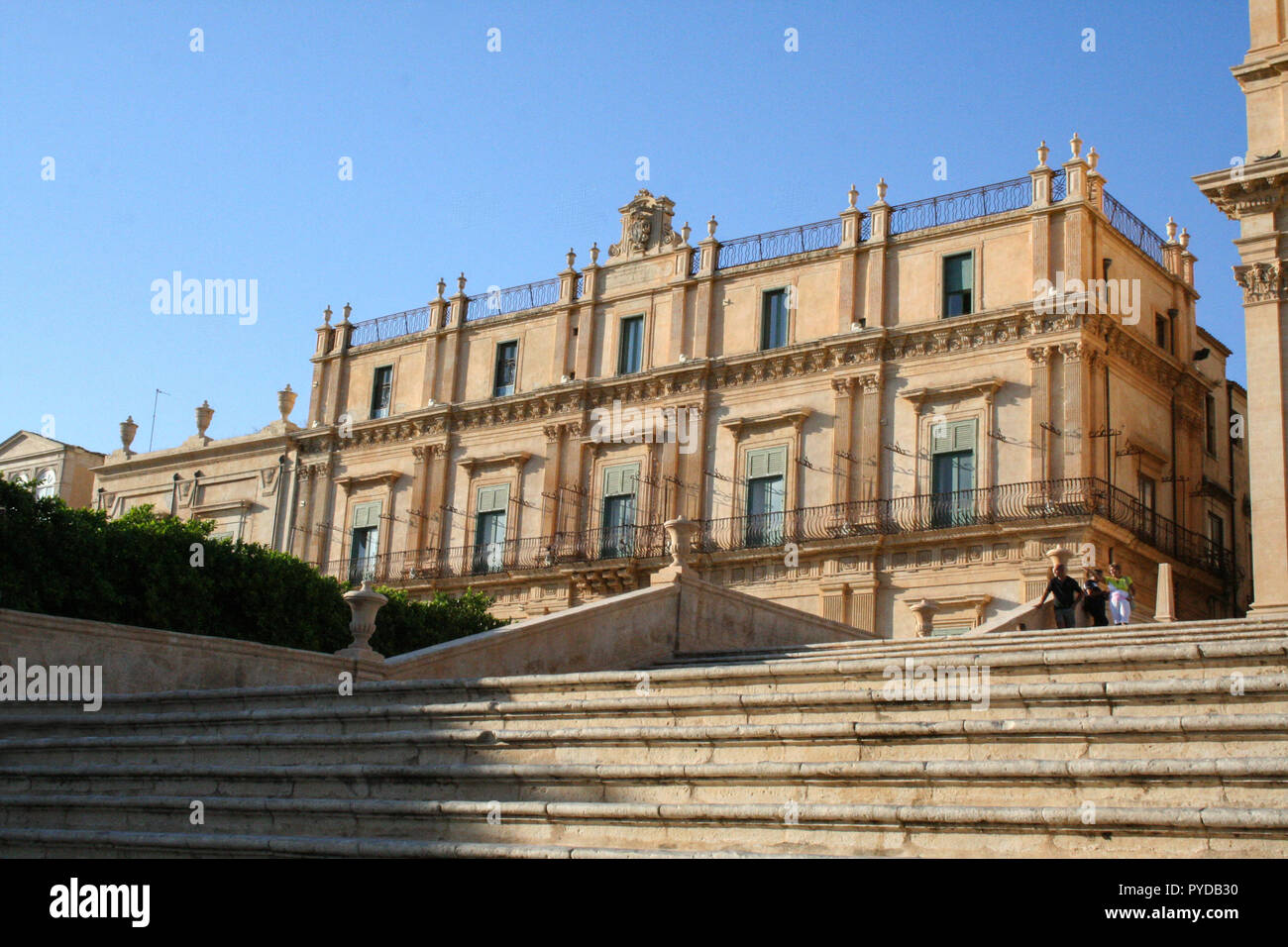 Baroque cathedral of Saint Nicholas with a neoclassical dome at Noto ...