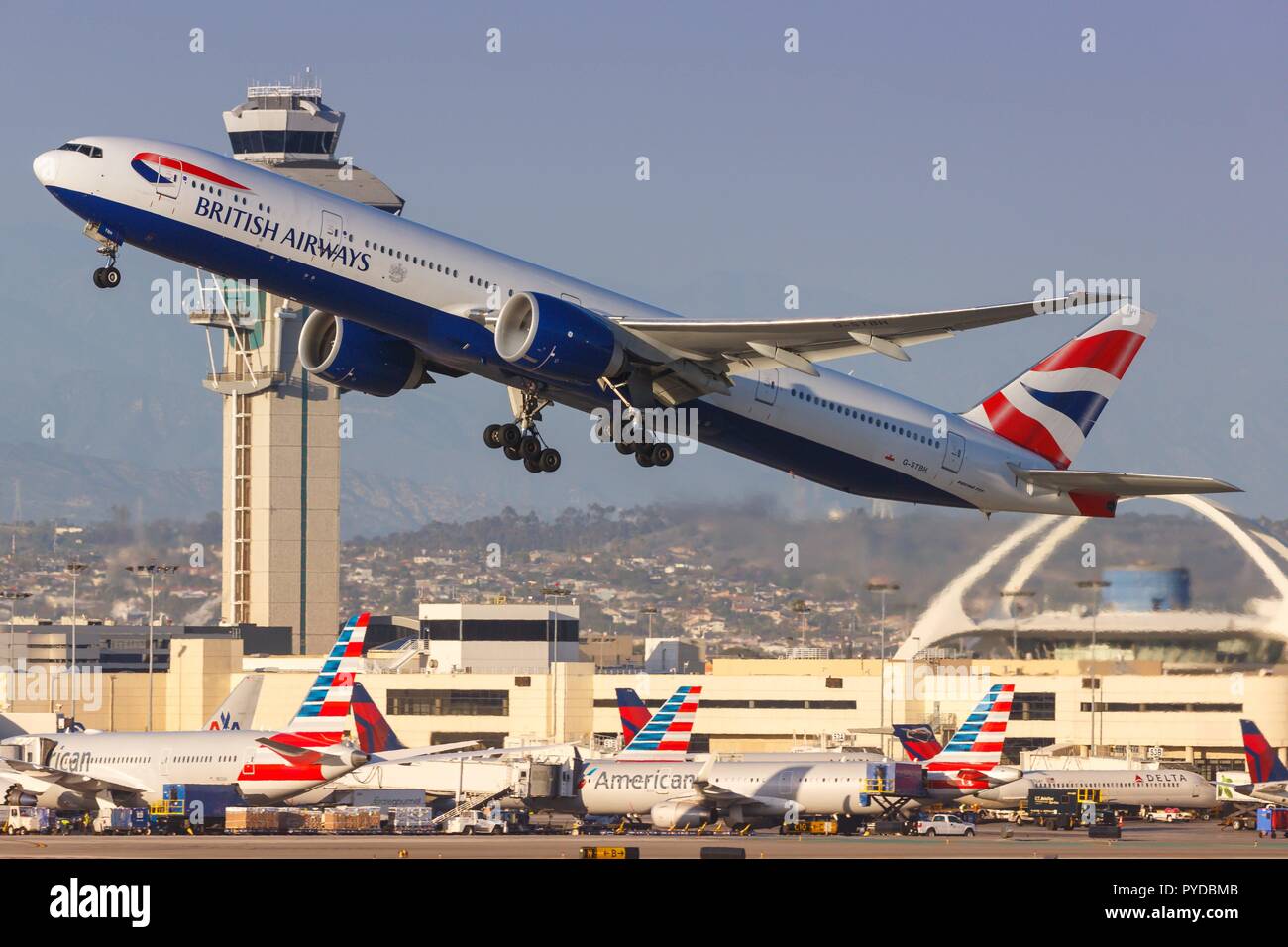 Los Angeles, USA - 19. February 2016: British Airways Boeing 777-300 at ...