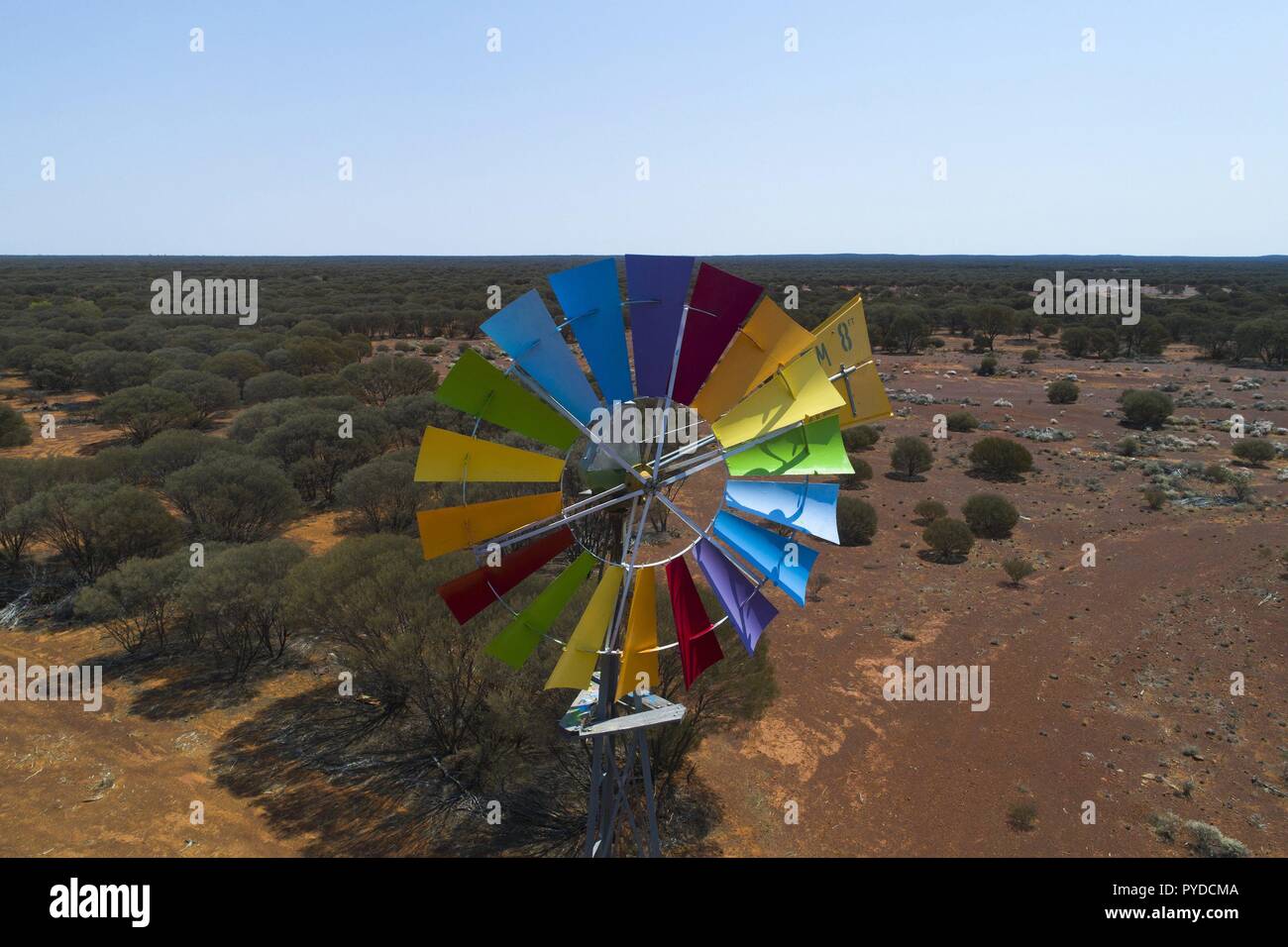 Colourful windmill, Sandstone, Western Australia | usage worldwide ...