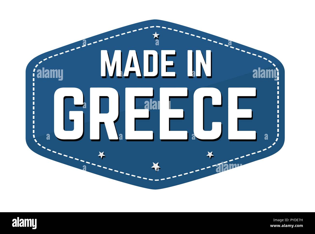 Made in Greece label or sticker on white background, vector ...