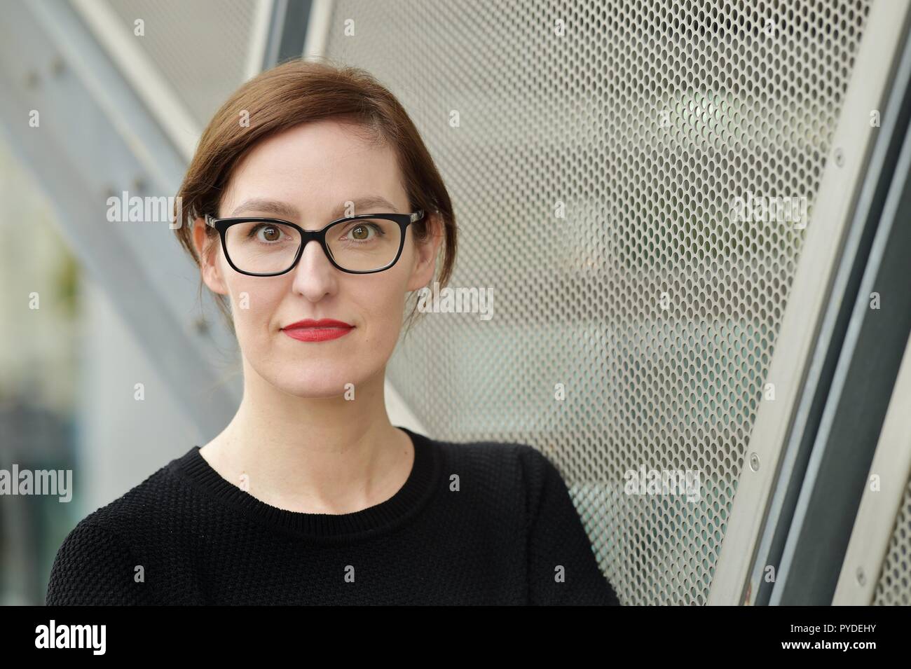 Alex Beer in October 2018 at the Frankfurt Book Fair. | usage worldwide ...