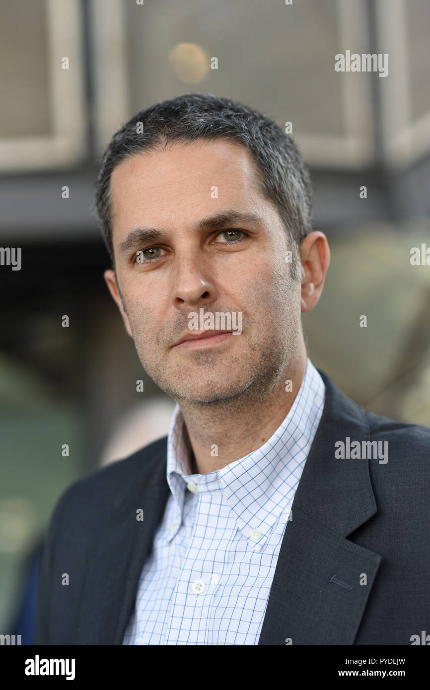 Journalist and author Tom Rachman in October 2018 at the Frankfurt Book ...