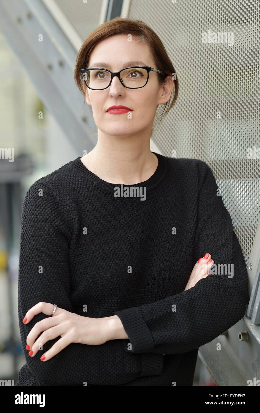 Alex Beer in October 2018 at the Frankfurt Book Fair. | usage worldwide ...