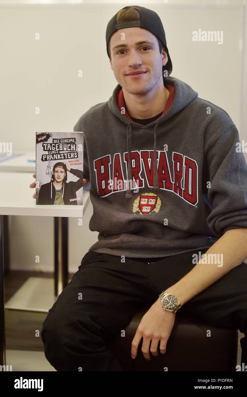 Marc-Rene Lochmann in October 2018 at the Frankfurt Book Fair. | usage ...