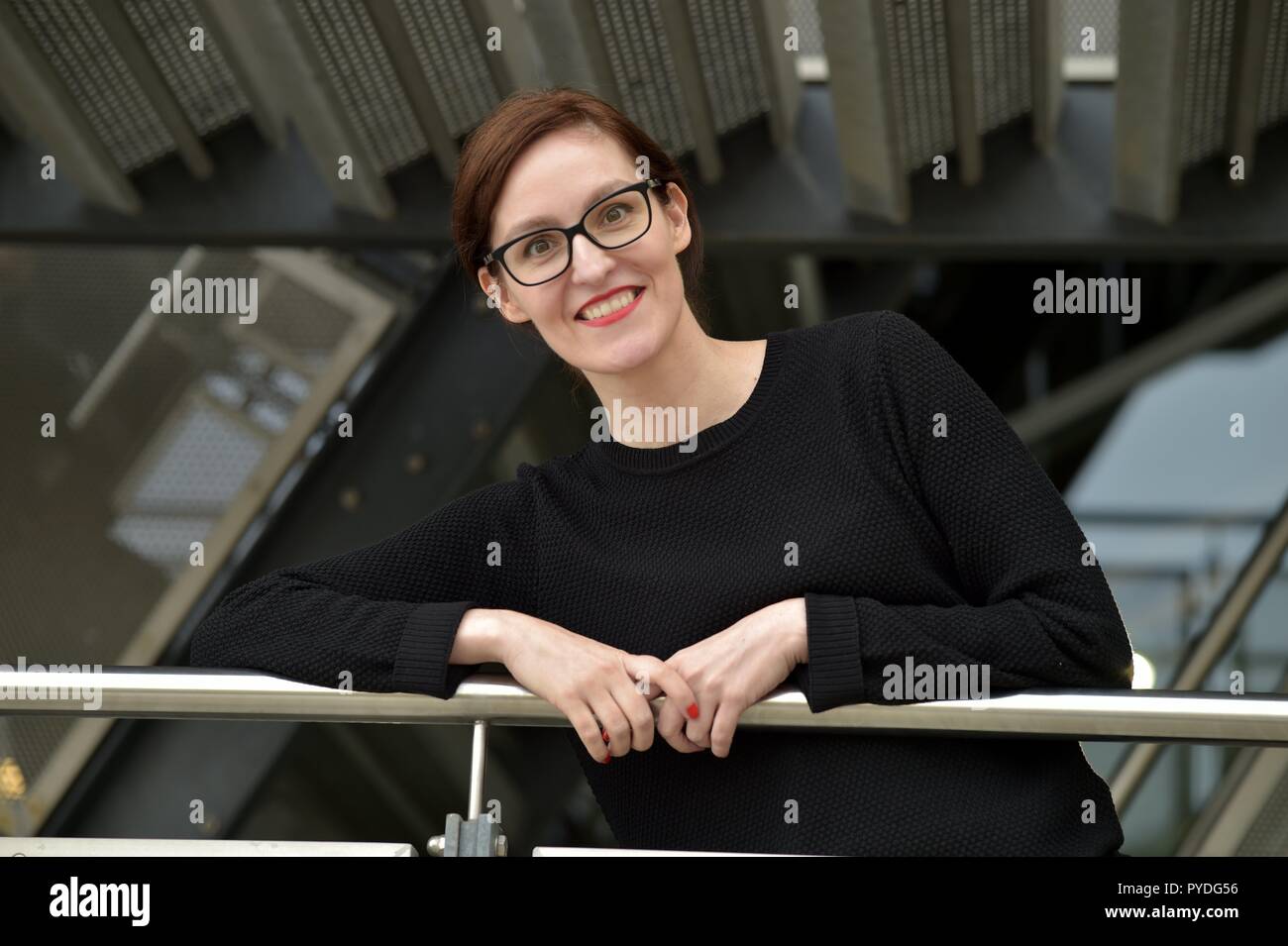 Alex Beer in October 2018 at the Frankfurt Book Fair. | usage worldwide ...