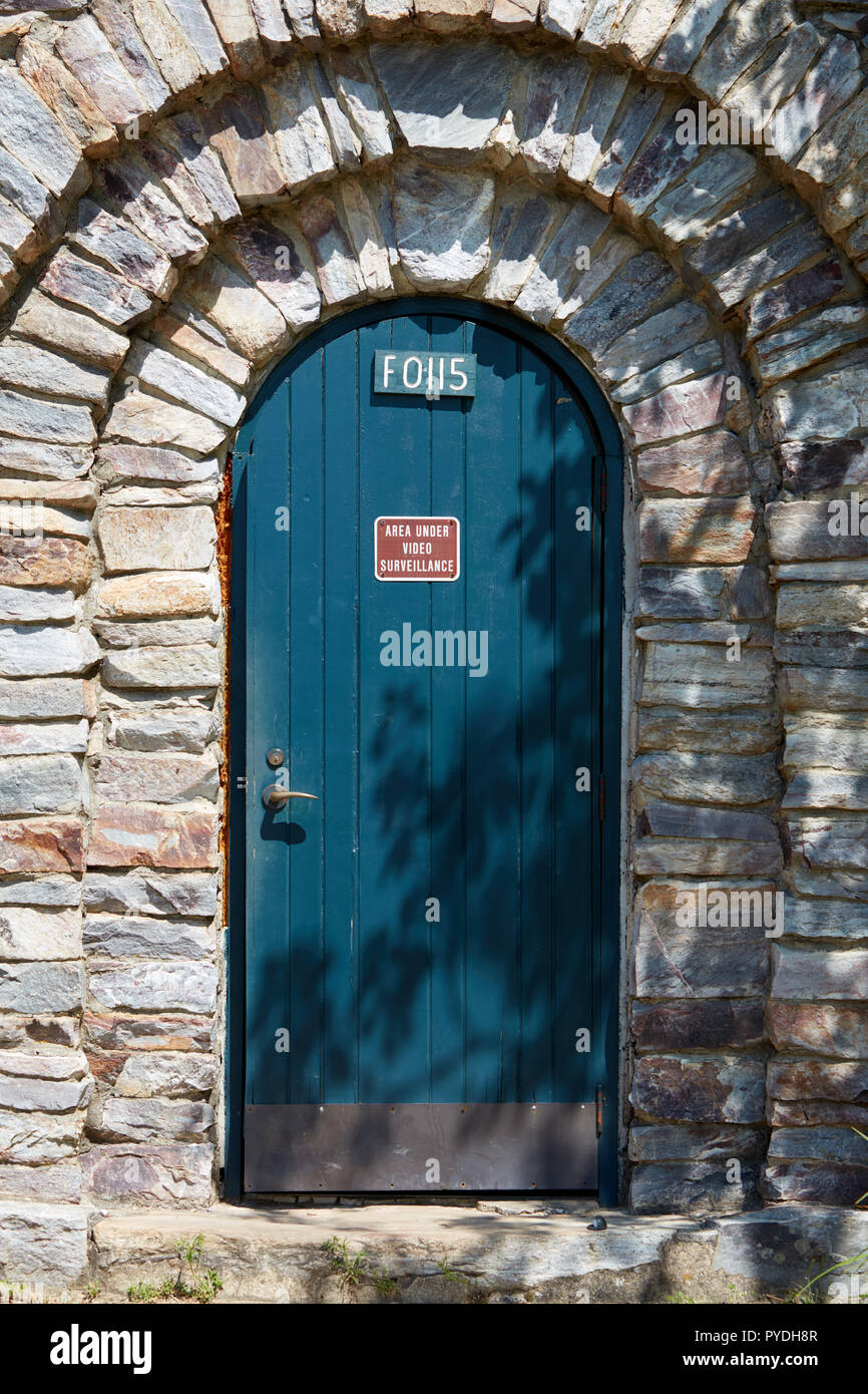 Stone arch doorway of the Cheaha State Park Observation Tower, Alabama ...