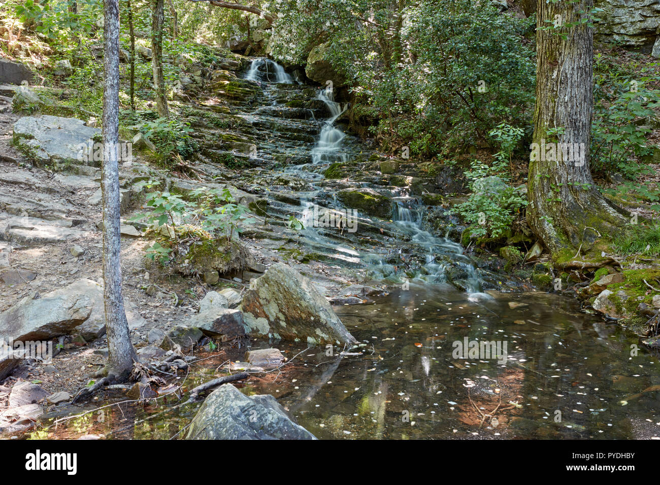 High Falls waterfall in the Cheaha Wilderness area of Talladega ...