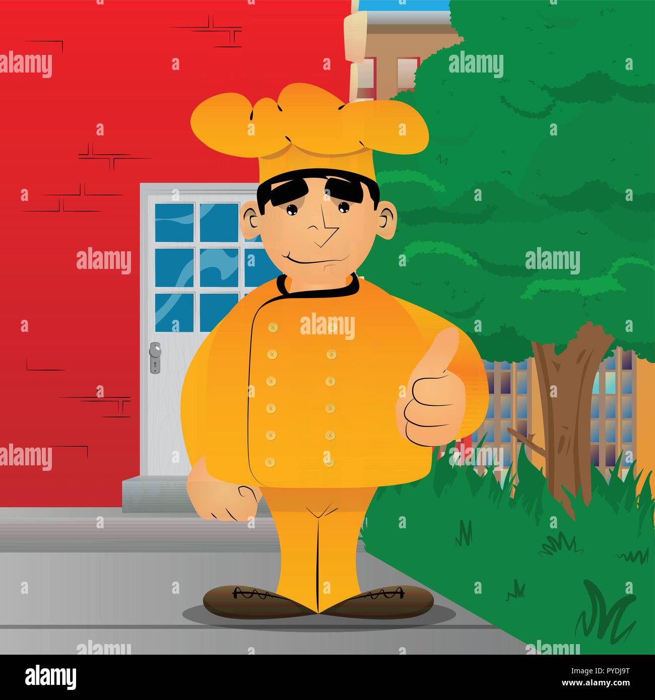 Happy chef making ok sign Stock Vector Images - Alamy