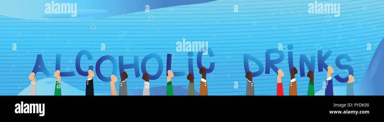 Diverse hands holding letters of the alphabet created the word ...