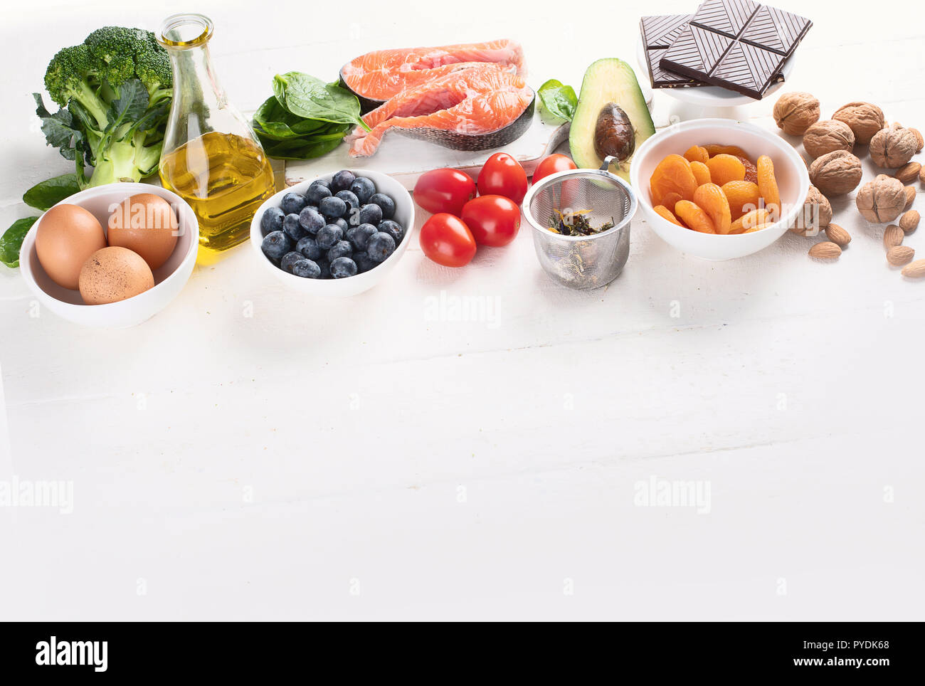 Healthy food for brain and memory. Healthy eating Concept with copy ...