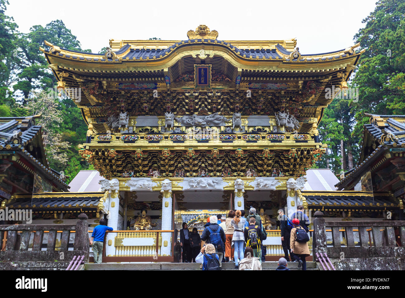 Nikko, Japan - October 15, 2018: Tourists visit of the Nikko Toshogu ...