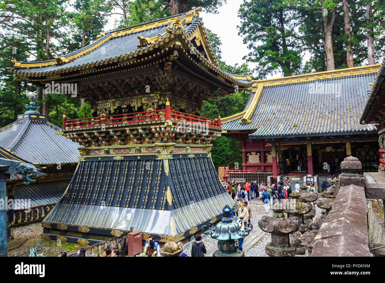 Nikko, Japan - October 15, 2018: Tourists visit of the Nikko Toshogu ...
