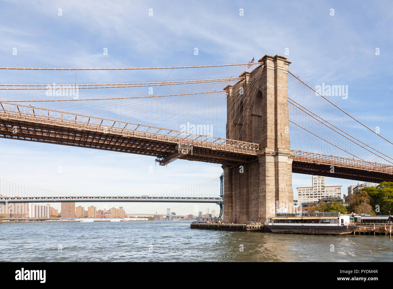 Brooklyn Bridge Side View Close Up