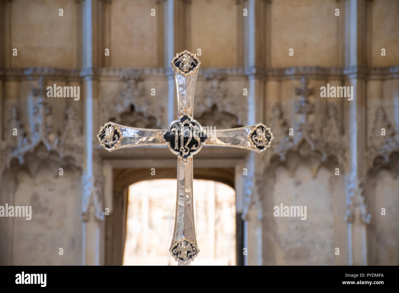 Ornate religious cross in church Stock Photo - Alamy