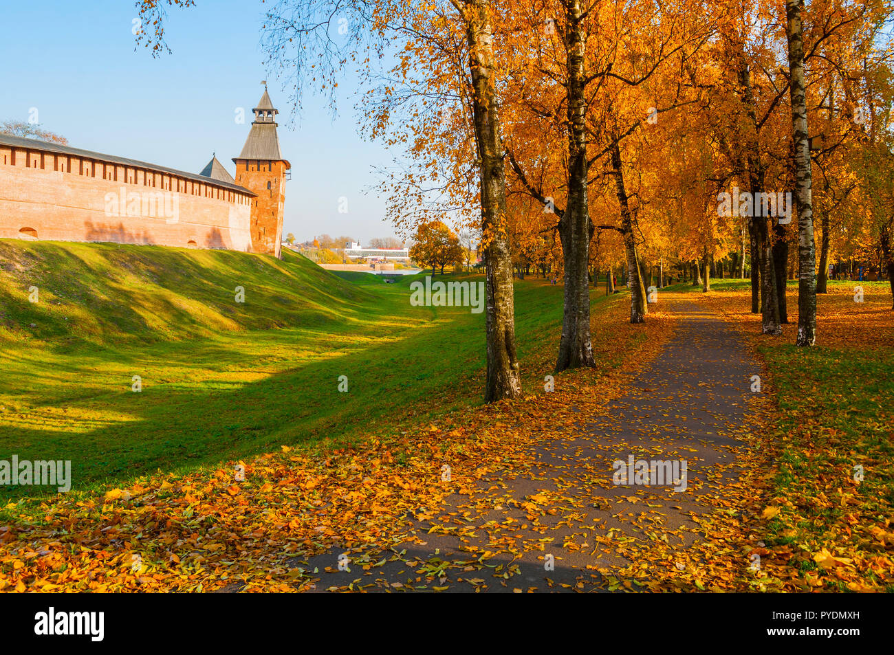 Veliky Novgorod, Russia. Savior tower of Veliky Novgorod Kremlin ...