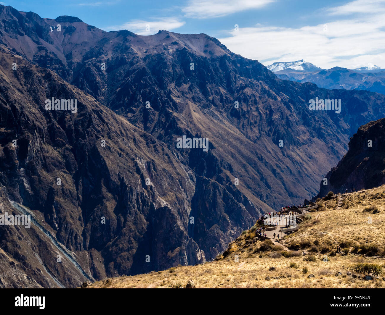 Colca canyon in Peru, panoramic view point of the deepest canyon in the ...