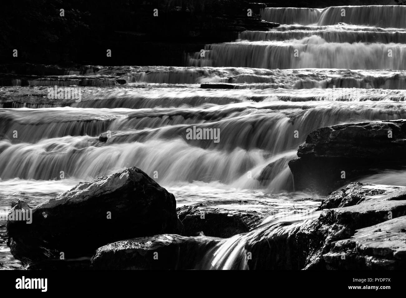Cascading water over limestone rocks hi-res stock photography and ...