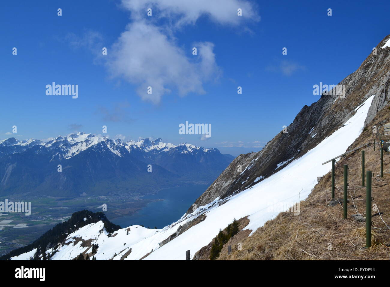 View from Les Rochers de Naye, reached by MOB train from Montreux. To ...