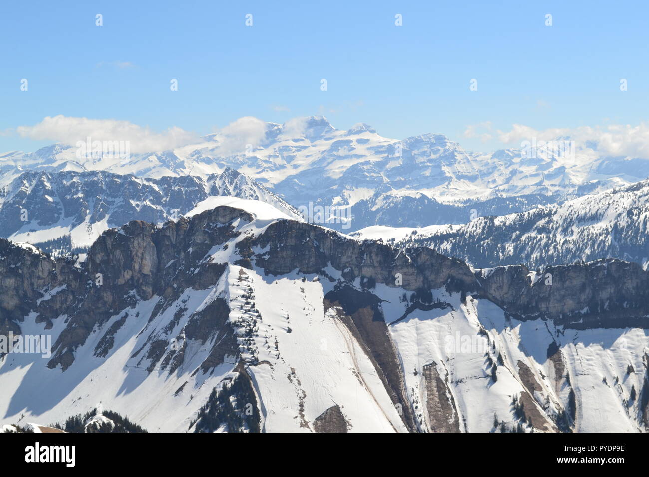 View from Les Rochers de Naye, reached by MOB train from Montreux. To ...