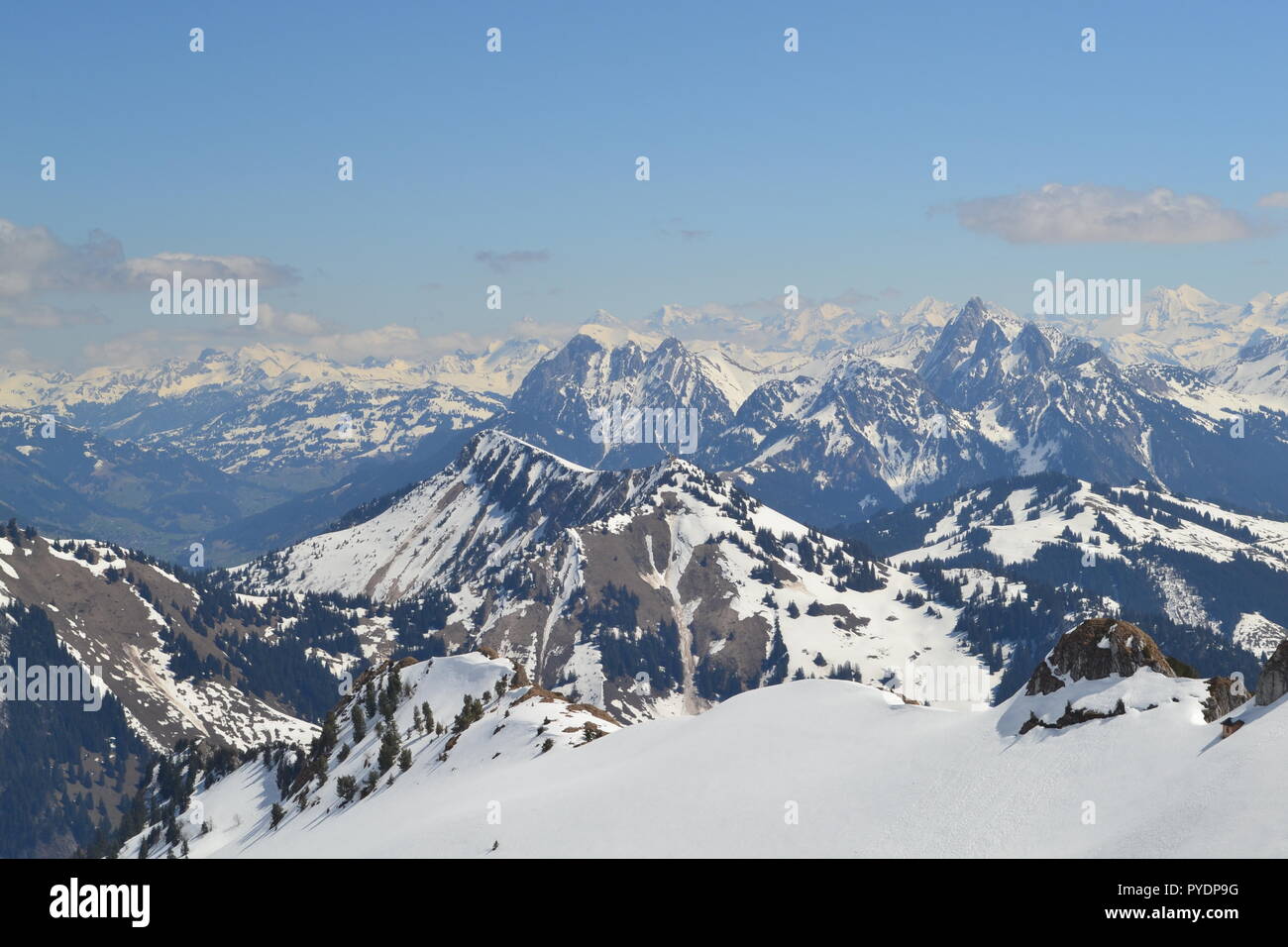 View from Les Rochers de Naye, reached by MOB train from Montreux. To ...