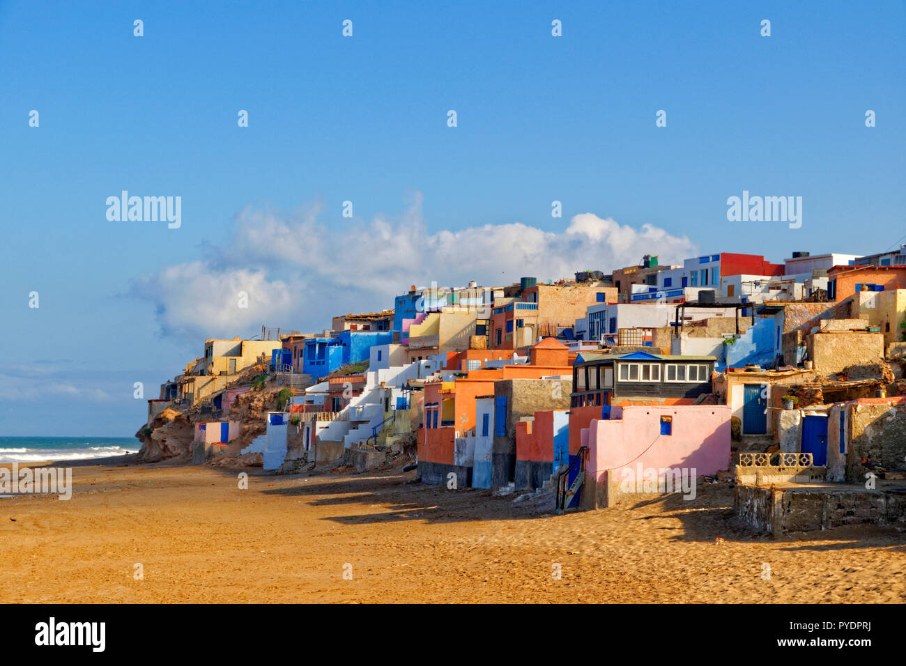 Moroccan Atlantic ocean fishing village of Tifnit, south of Agadir ...