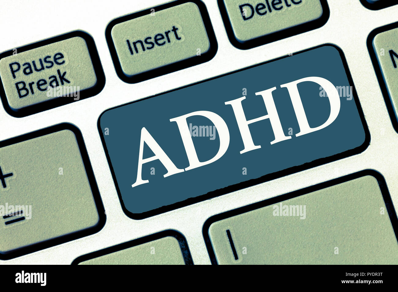 Writing note showing Adhd. Business photo showcasing Mental health ...