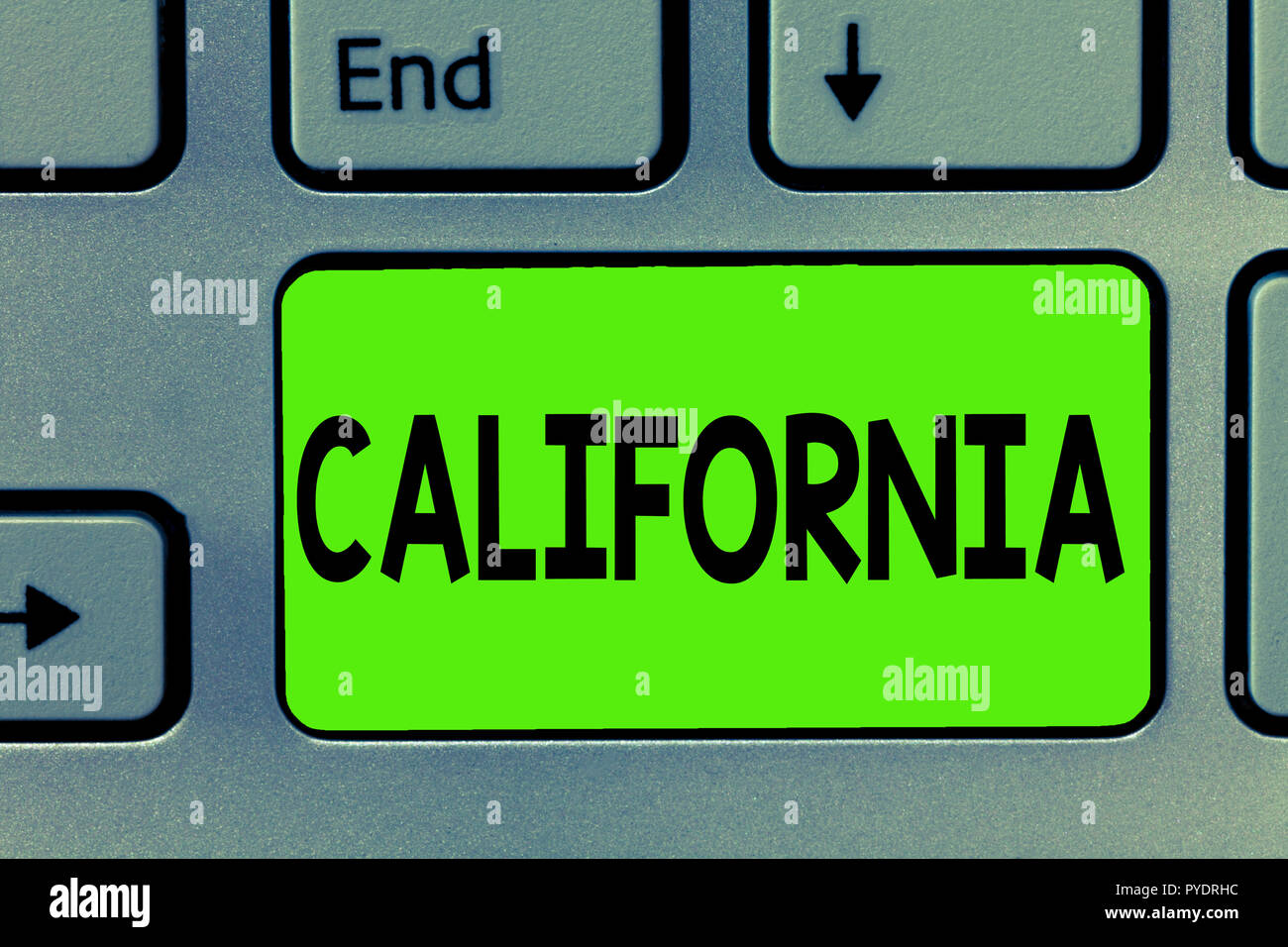 Handwriting text writing California. Concept meaning State on west ...