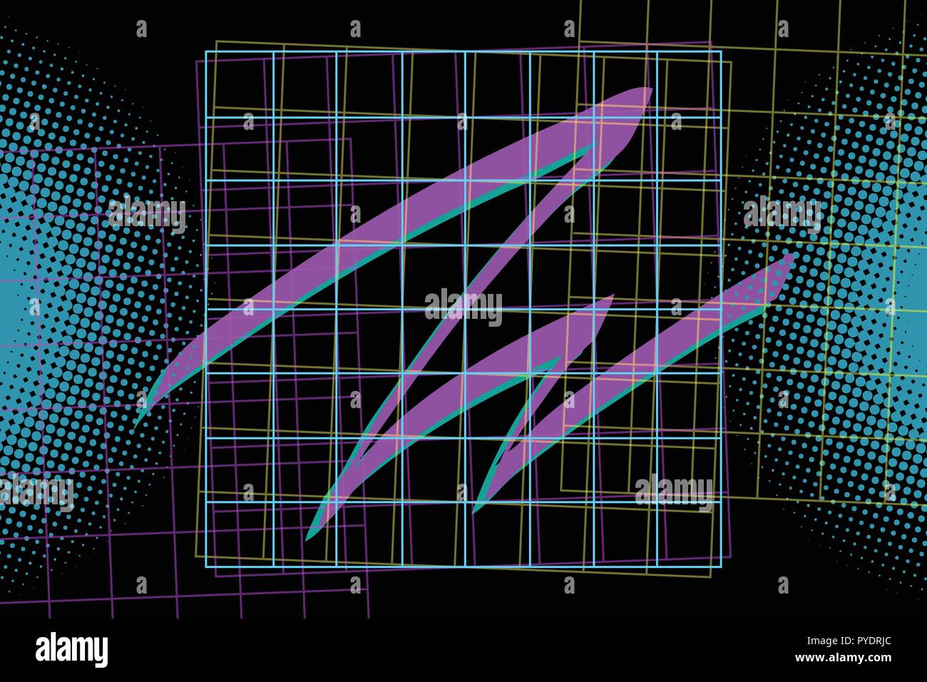 Neon dark blue background. Comic cartoon pop art retro vector ...