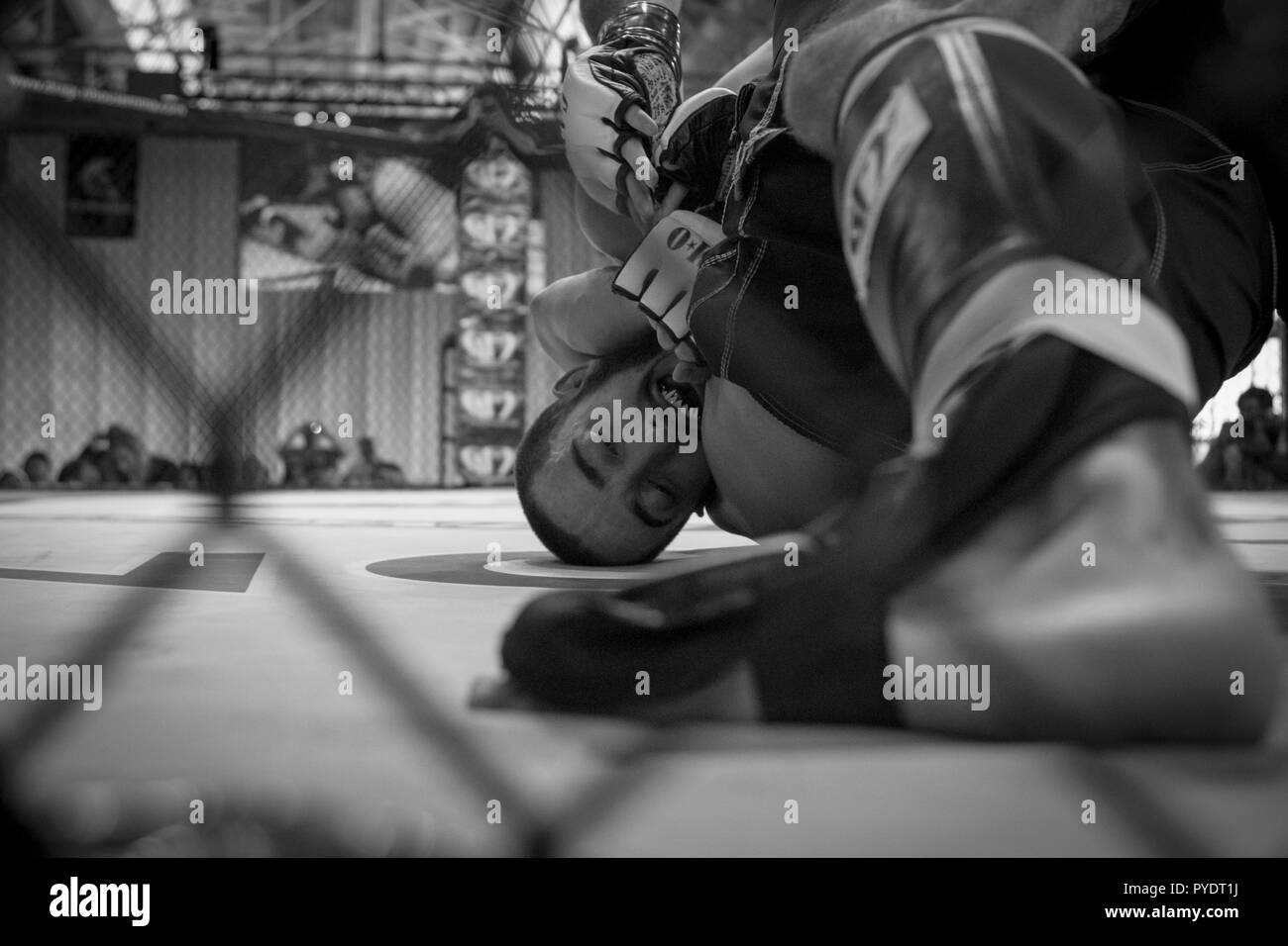 MMA fighter in a headlock Stock Photo - Alamy