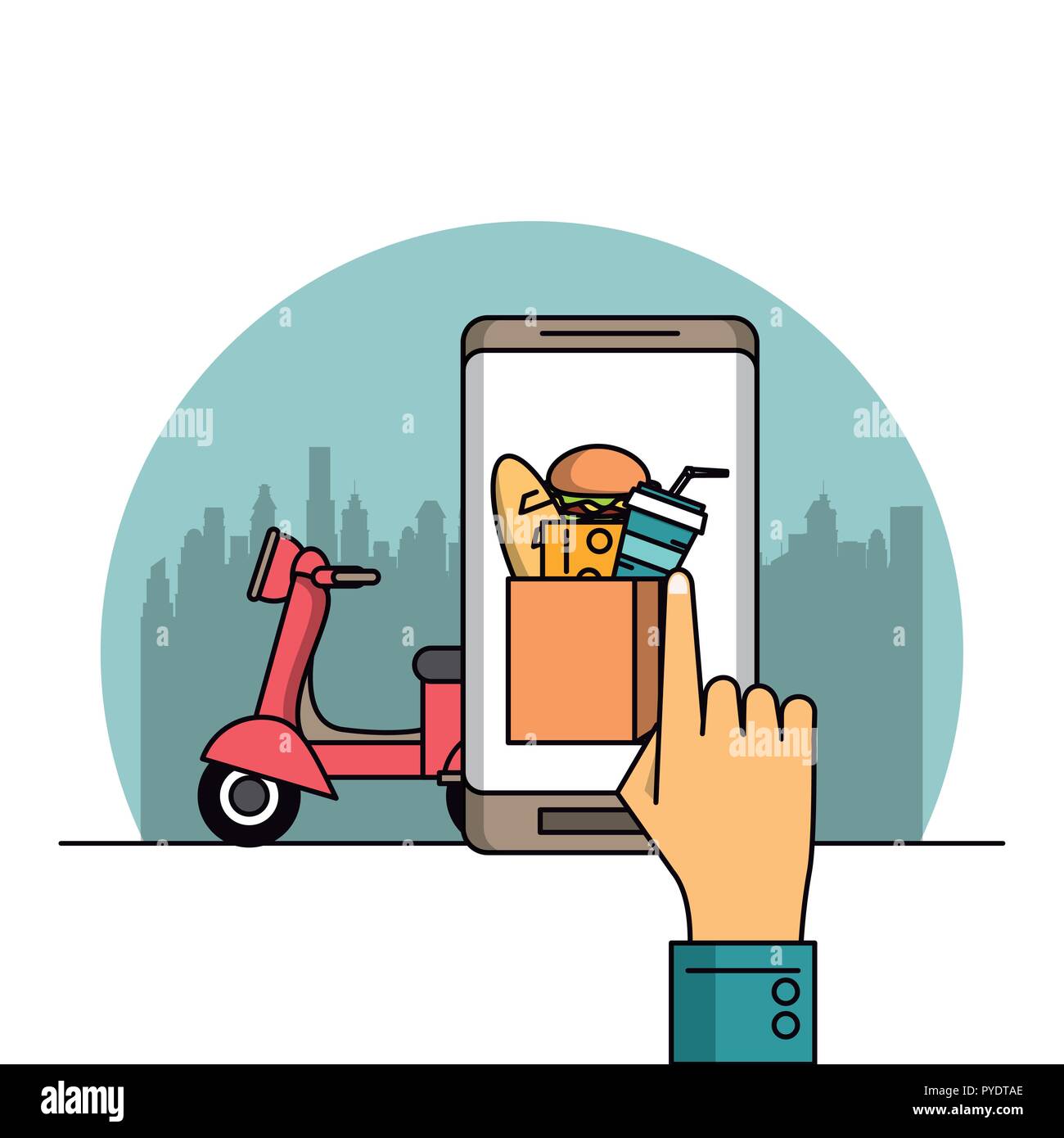 Online food order Stock Vector Image & Art - Alamy