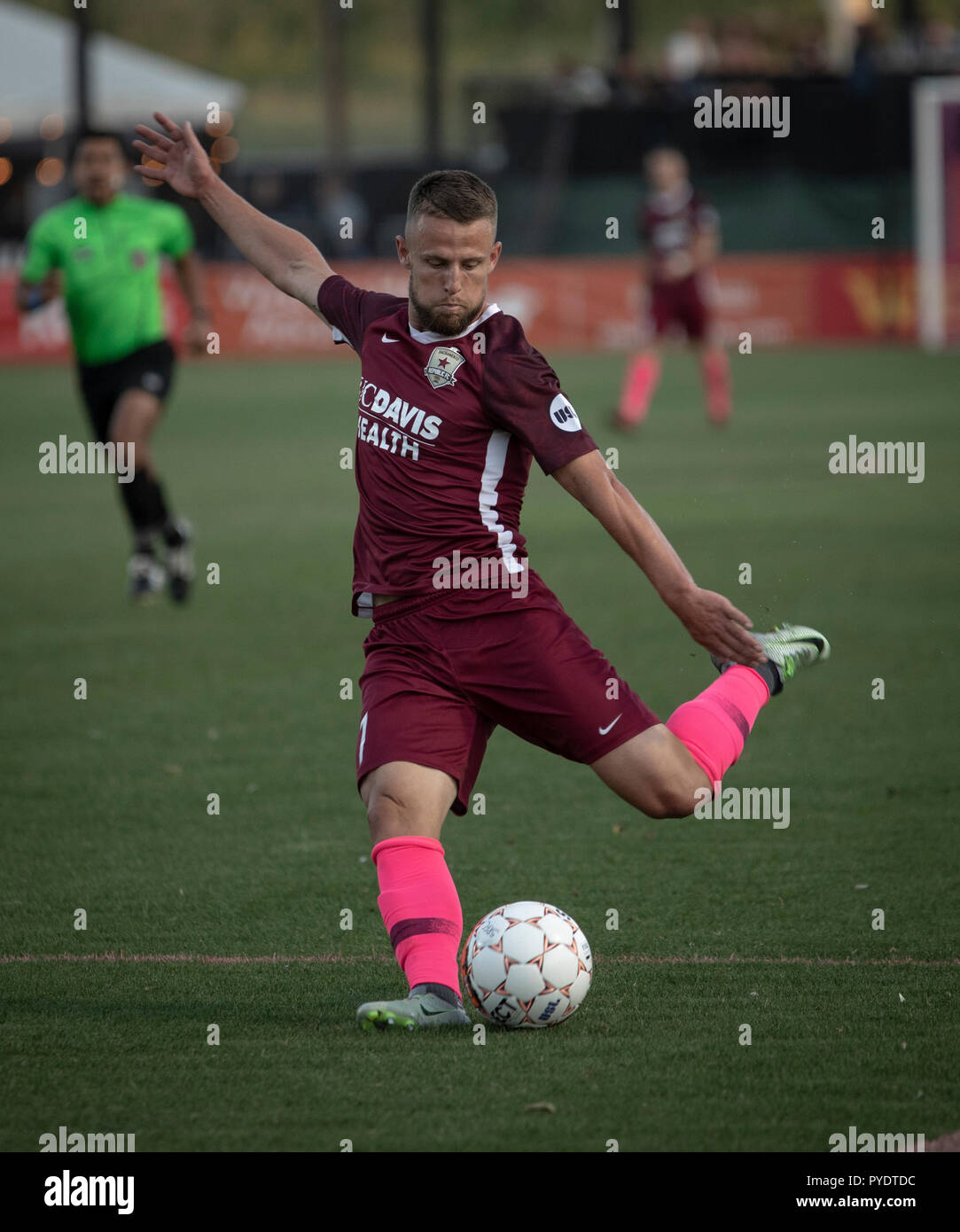 Hayden Partain with the strike Stock Photo - Alamy
